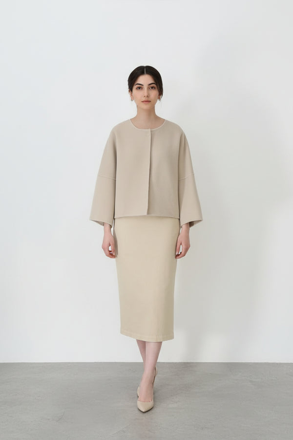 ADELAIDE SNAP JACKET IN DOUBLE-FACE CASHMERE WOOL