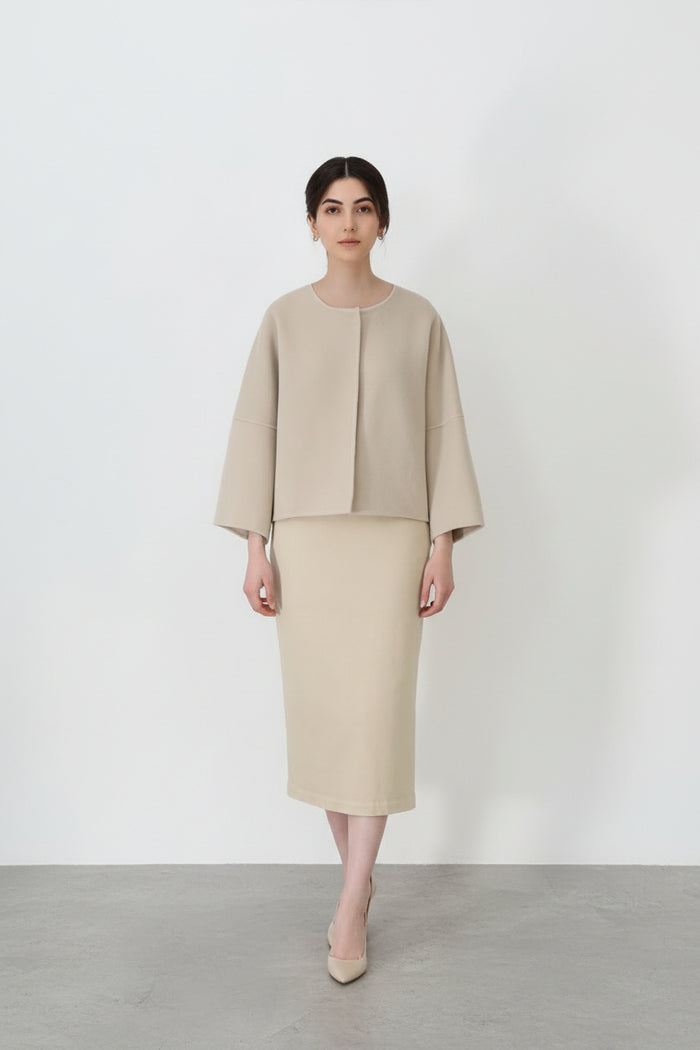 ADELAIDE SNAP JACKET IN DOUBLE FACE CASHMERE WOOL