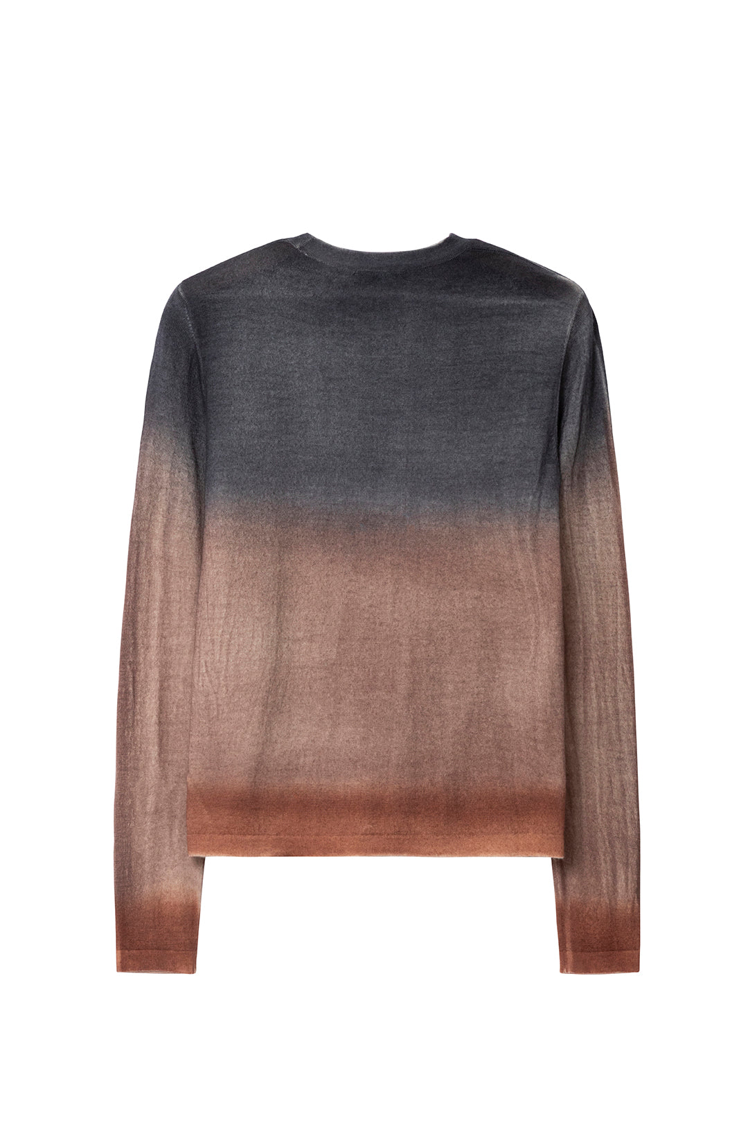 SOREN CREW IN HAND DYED CASHMERE IN FRENCH ROAST