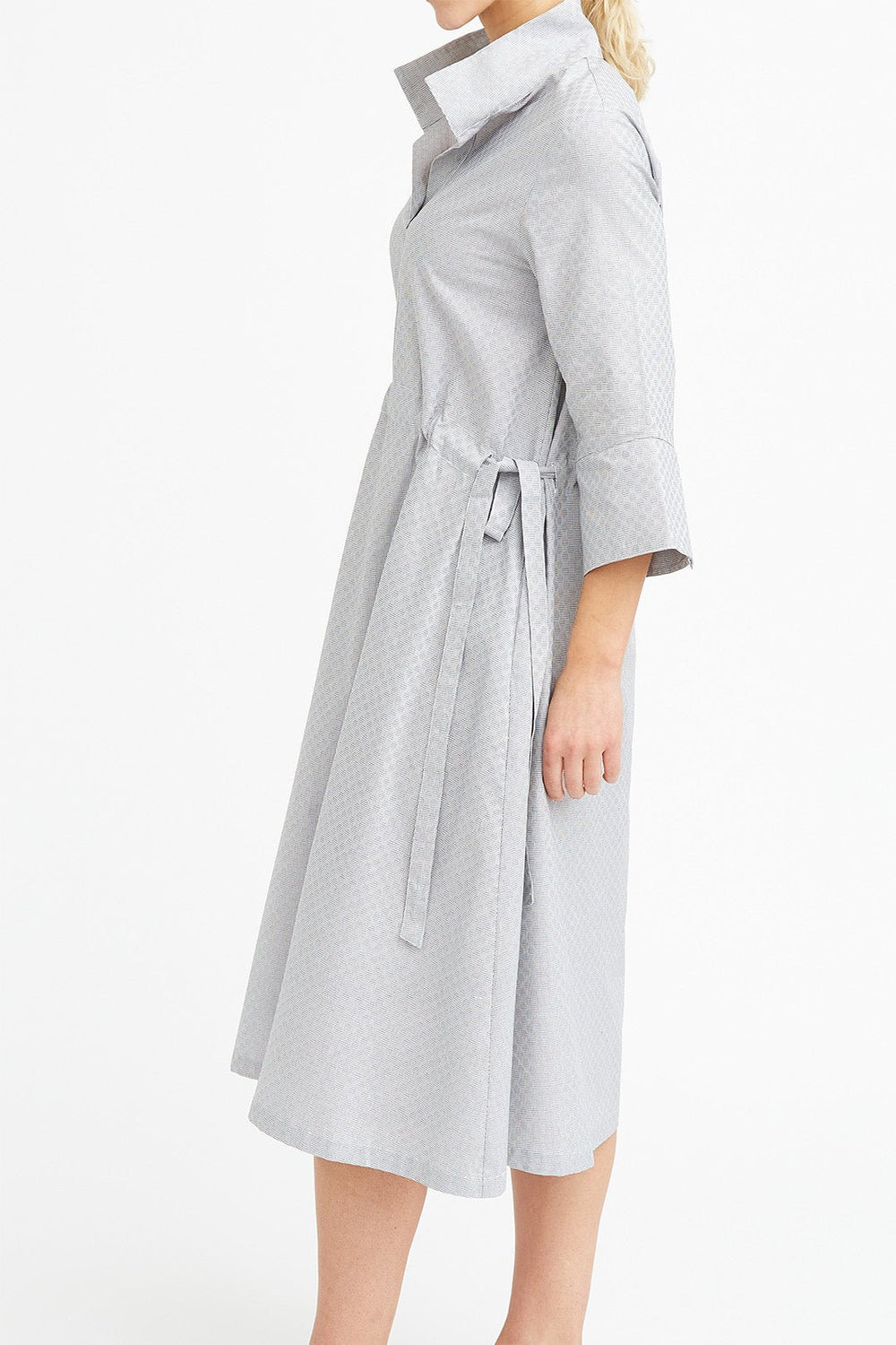 CINCH SHIRT DRESS IN COTTON POPLIN