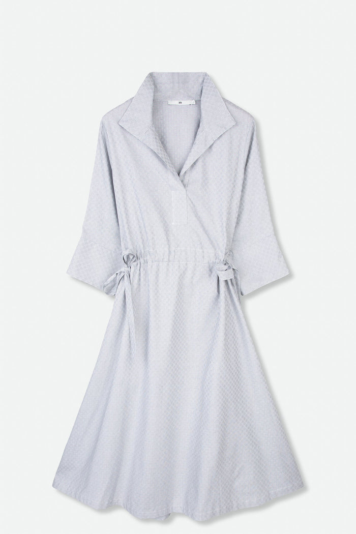 CINCH SHIRT DRESS IN COTTON POPLIN