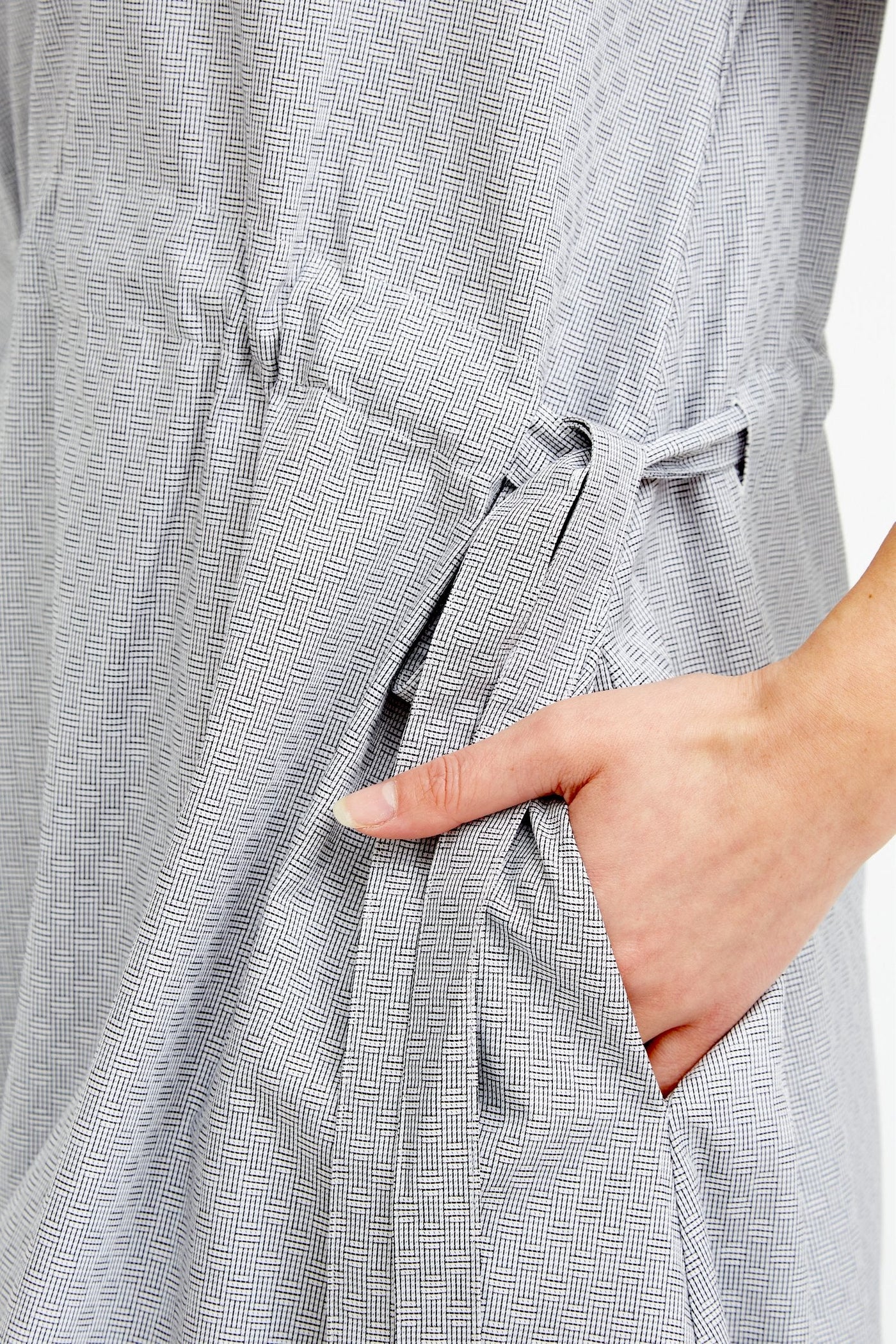 CINCH SHIRT DRESS IN COTTON POPLIN