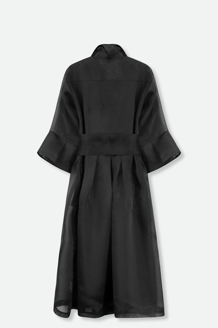 GABRIELLE DRESS IN SILK ORGANZA BLACK - PRE-ORDER AVAILABLE