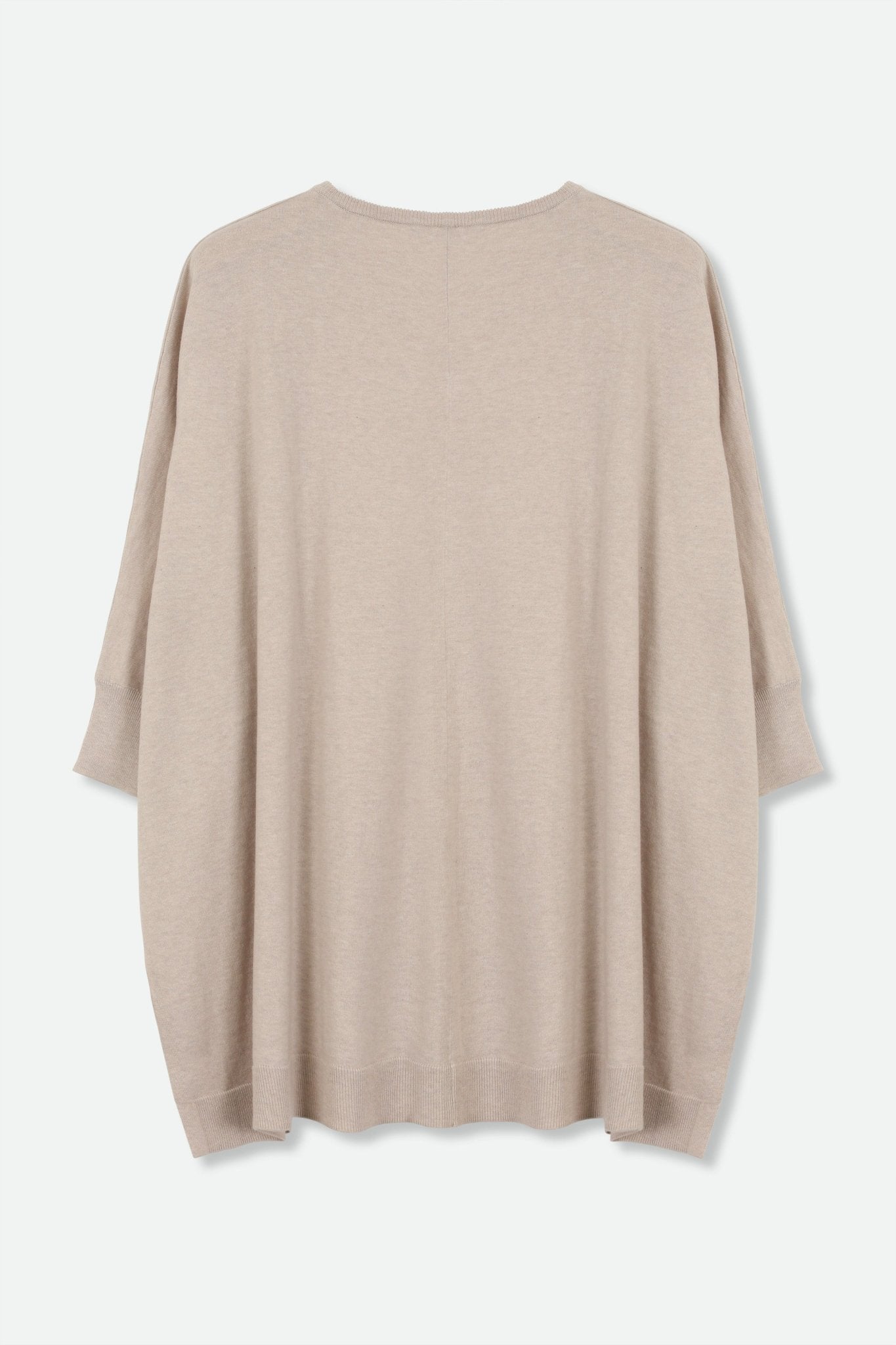 IRINA PONCHO IN KNIT PIMA COTTON STRETCH CHAMPAGNE QUARTZ – Jarbo